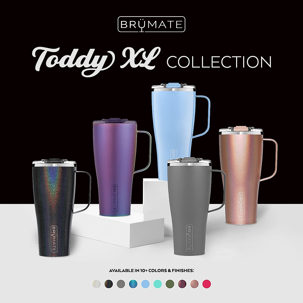 BrüMate Toddy XL - 32oz 100% Leak Proof Insulated Coffee Mug with Handle & Lid - Stainless Steel Coffee Travel Mug - Double Walled Coffee Cup (Aqua)