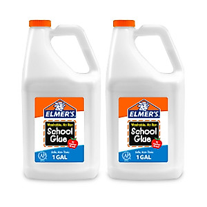 Elmer's Liquid School Glue, Washable, 1 Gallon, 2 Count