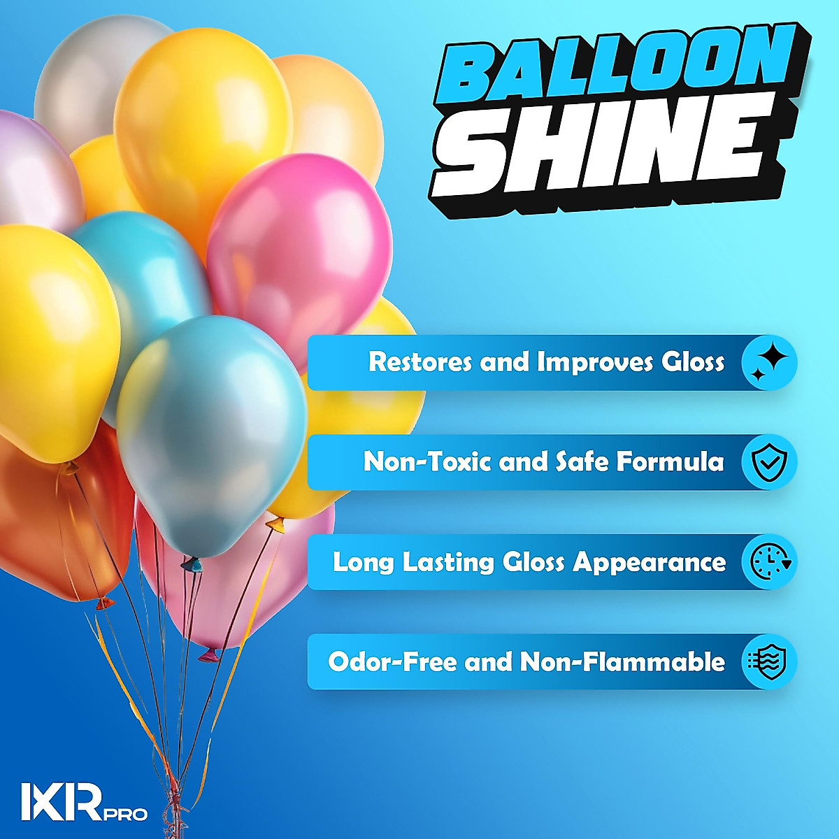 Balloon Shine Spray (2 x 13 fl.oz./420ml) No Need Towel or Gloves Balloon Shine, Instant High Shine Gloss Brite Balloons for Party Decoration for Ultra Lasting, Shine Balloon Spray Upgraded Formula
