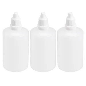 uxcell Plastic Dropper Bottle, 100ml/3.4oz Small Mouth Drop Bottles Empty Squeezable Liquid Dropper Bottle 3pcs