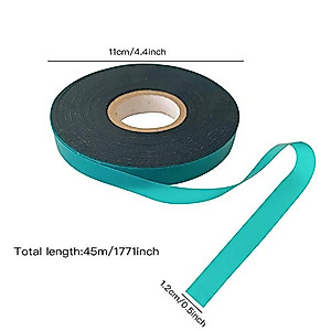 4 Rolls Stretch Tie Tape, 1/2 Inch Wide Garden Tie Tape Thick Plant Ribbon Garden Green Vinyl Stake for Branches, Flowers, Plants, Total 600 Feet (0.5 Inches)