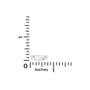 White Natural Round Diamond Accent 14k White Gold Filigree Style Adjustable Toe Ring (I-J Color, I2-I3 Clarity)