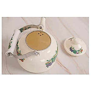 practical Teakettle Creative Kettle Enamel Teapot Home Thickened With Handle Teakettle For Stovetop, Hot Water, No Whistle Tea Pots 1.2l, 5l Portable