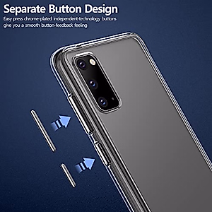 Rayboen for Samsung Galaxy S20 Case/Galaxy S20 5G Case Crystal Clear Non-Slip Shockproof Slim Protective Cover, Hard PC Back Soft TPU Frame Phone Case for Galaxy S20