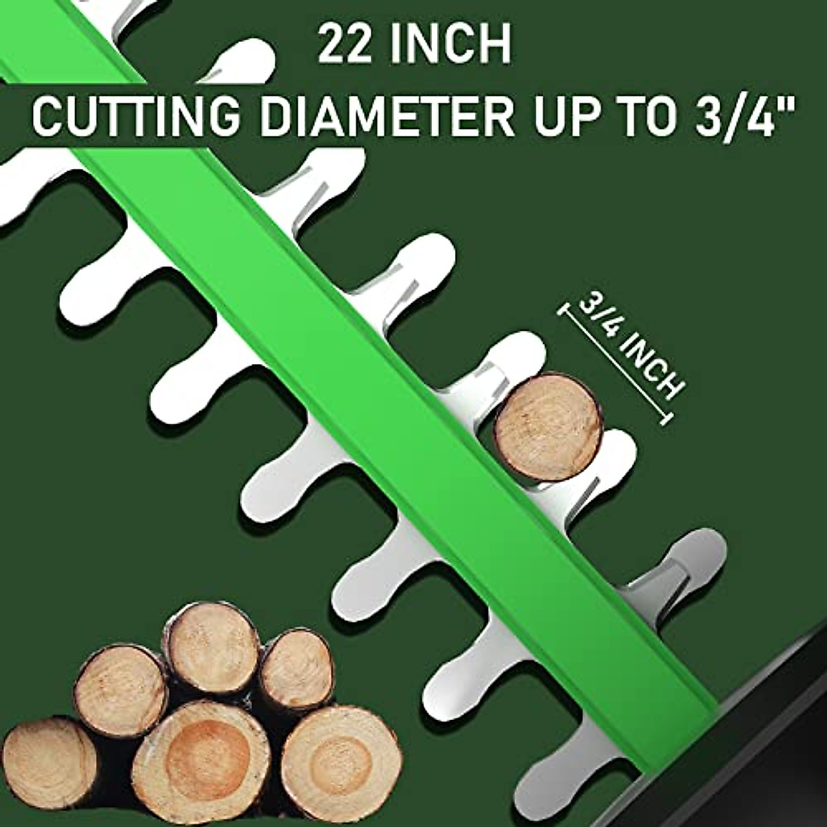 Cordless Hedge Trimmer Battery&Charger SOYUS 20V 2.0AH Electric Hedge Trimmer 22In Dual Action Blades 3/4’’ Cutting Capacity Bush Trimmer for Bush Shrub Branch