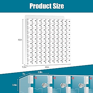 100 Slots Cell Phone Locker Box for Classroom, Clear Acrylic Cell Phone Storage Cabinet Bin with Door Locks for Office Factory Employees, 41×7.2×41in