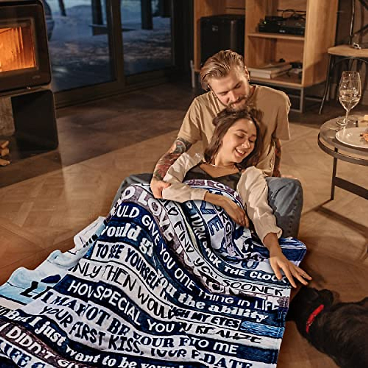 Personalized Throw Blanket to My Wife from Husband, Ultra-Soft Micro Fleece, Christmas Birthday Valentine's Day Gifts for Wife (to My Wife, 60"X50")