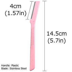 Seki Japan Face Beauty Trimmer, Women's Facial Razor, Disposable Facial Hair Removal Groomer, with Safety Cover 3 Pieces