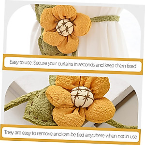 VOSAREA 2Pcs Decor Floral Curtain Tieback Holdback for Living Room Decorations