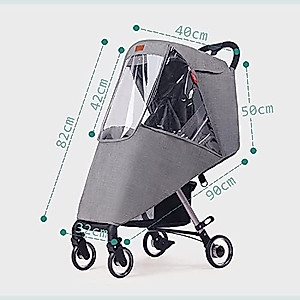 Stroller Rain Cover Universal Pram Buggy Rain Shield Waterproof Stroller Weather Shield Baby Pushchair Cover with Canopy Window
