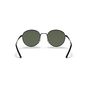 Ray-Ban RB3681 Round Sunglasses, Black/Dark Green, 50 mm