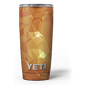 Design Skinz Orange Geometric V15 - Skin Decal Vinyl Wrap Kit Compatible with The Yeti Rambler Cooler Tumbler Cups