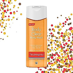 Neutrogena Body Clear Acne Body Wash with Glycerin & Salicylic Acid Acne Medicine for Acne-Prone Skin, Non-Comedogenic, 8.5 fl. oz (Pack of 6)