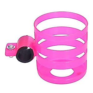 Stroller Cup Holder, Universal Cup Holder Stroller Water Bottle Holder Bike Water Bottle Holder Stroller Drink Holders for Stroller Bicycle Wheelchair(Pink)