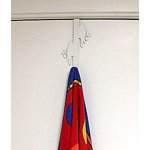 Bird Over The Door Hook - Coat Multi Purpose Organizer Hanger for Doors Door Mount Towel Hanger Towel Hooks for Bathroom Kitchen Beach Towels Bathrobe Swimsuit Door Mount Pool Towel Rack White