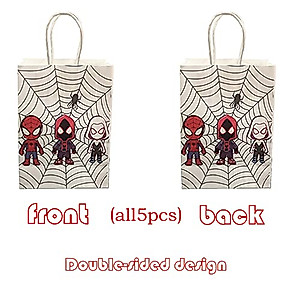 15 PCS Spider-man Party Gift Tote Bag,Super Hero Gift Candy Bag for Kids, Spider Hero Theme Birthday Party Supplies Decoration for Boy