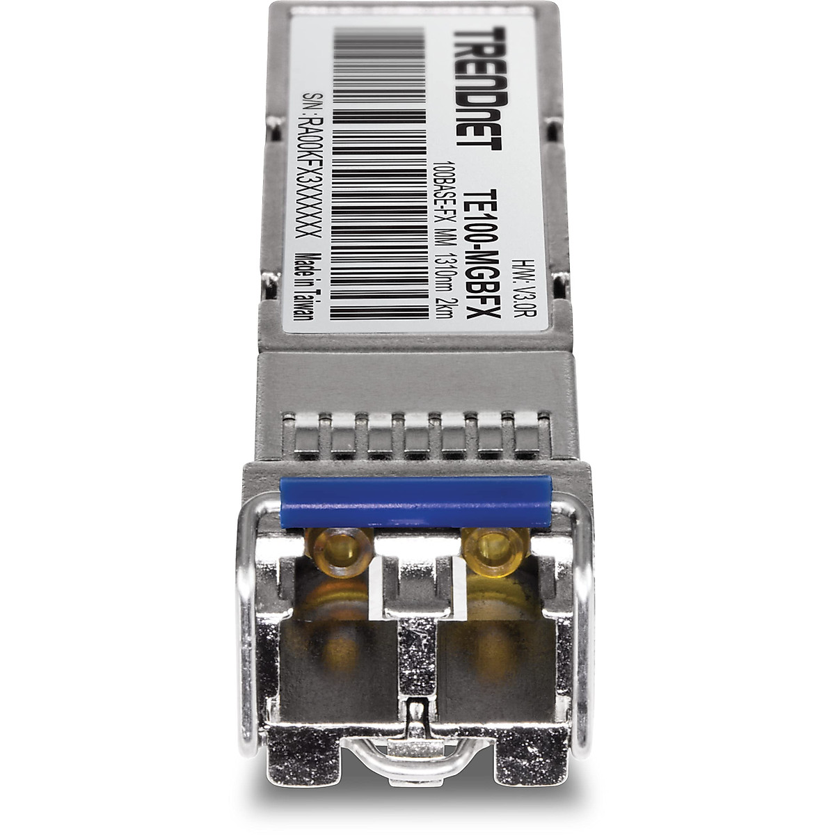 TRENDnet SFP to RJ45 100Base-FX Multi-Mode LC Module, TE100-MGBFX, Compatible with Mini-GBIC, Supports 1310 nm, Up to 155 Mbps, Hot-Pluggable, Up to 2 Km (1.2 Miles), Lifetime Protection