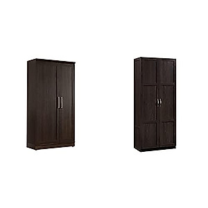 Sauder HomePlus Collection Storage Cabinet, Dakota Oak Finish & 419496 Miscellaneous Storage Storage Cabinet, L: 29.375" x W: 16.125" x H: 71.125", Cinnamon Cherry Finish