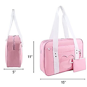 Heart Kawaii ITA Japanese Bag Anime Sticker & kawaii wallet purse cute backpacks for woman trendy stuff gift ideas book bags tote Pin anime backpack kawaii accessories cheap Laptop Handbag Pink