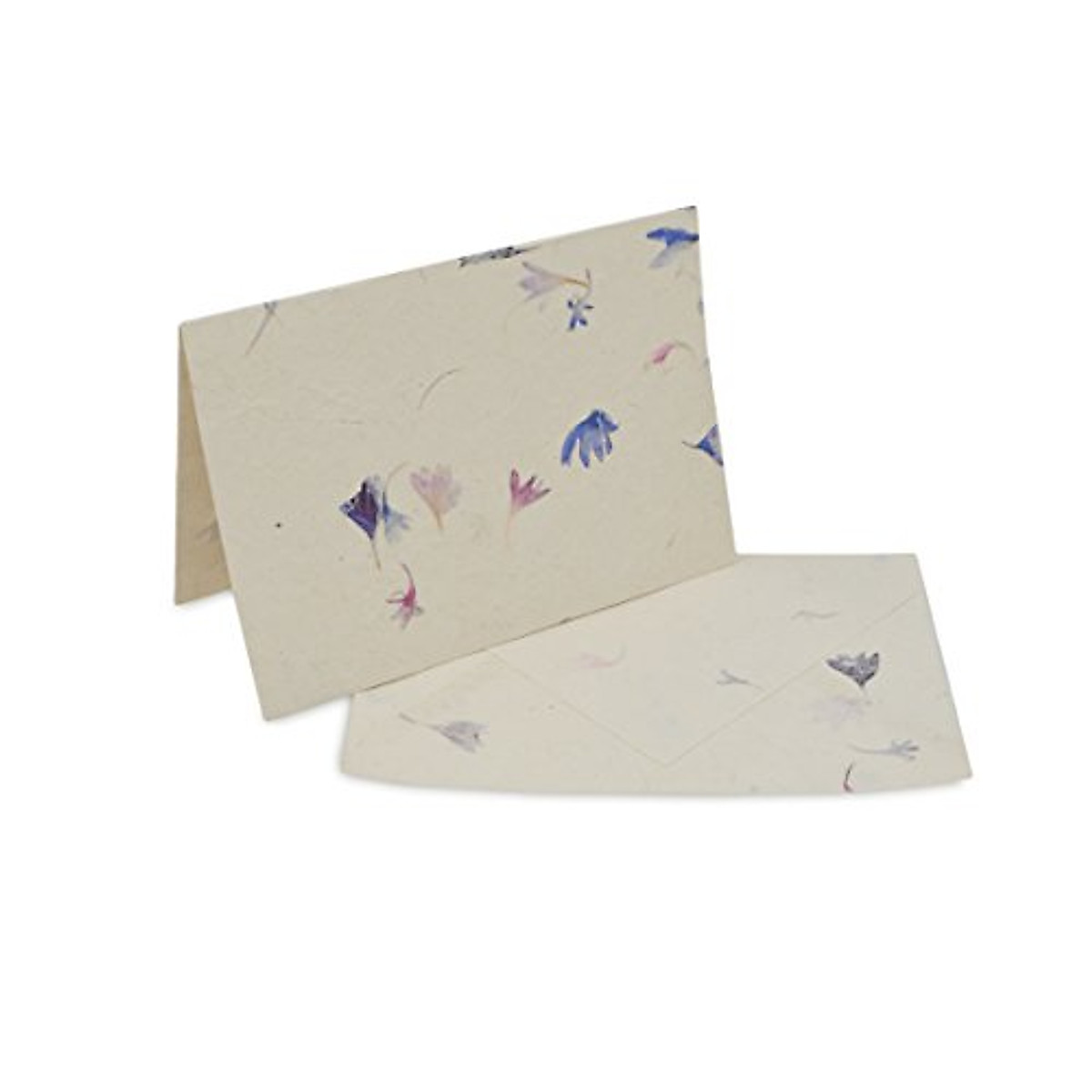 Nepali Cherish Greeting Card & Envelope Box Set with Handmade Lokta Paper from Nepal, 15 Greeting Cards (Cornflower)