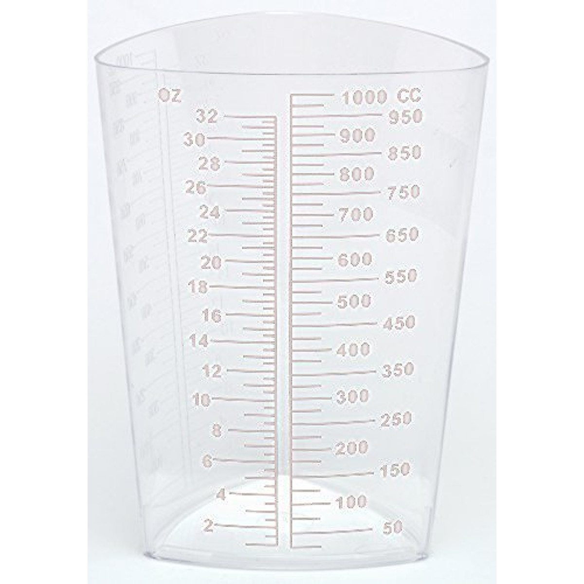 OakRidge Products 1000ml Triangular Graduated Container, Translucent, PP (10 Count)