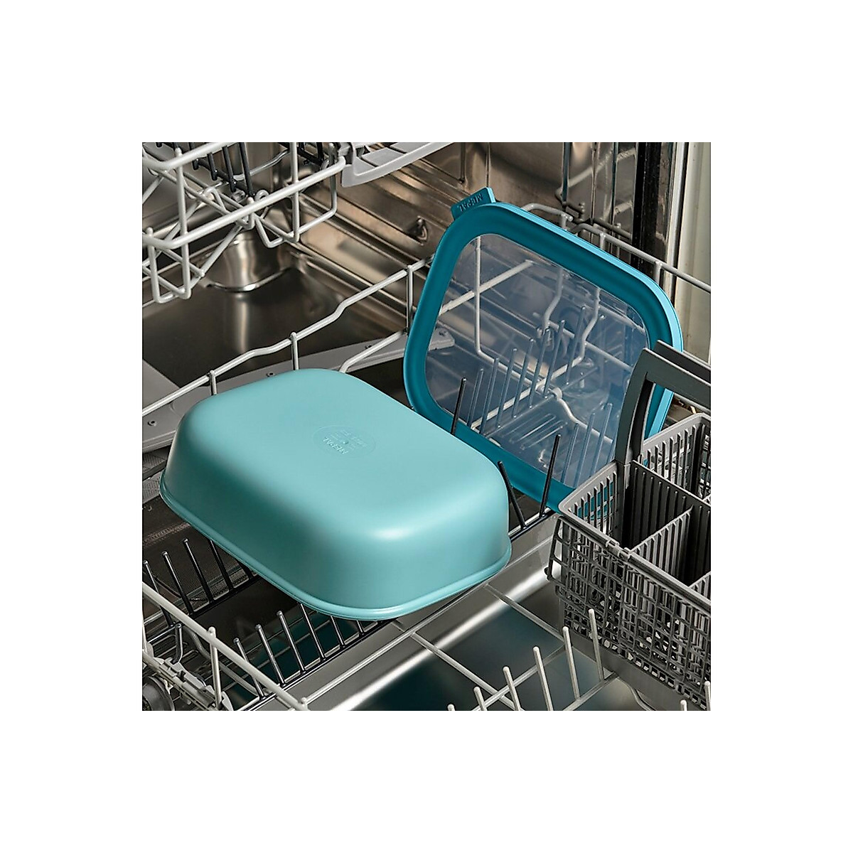 Mepal Cirqula Multi Bowl Rectangular 3000 ml Nordic Denim-Food Storage Box-Stackable-Dishwasher Safe