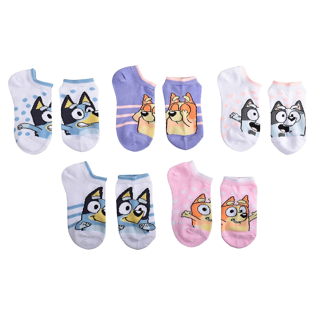 Bluey Boys Kids No Show Socks, Pink, 18-24 Months US