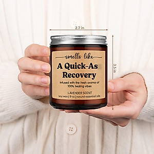 LEADO Get Well Candle, Surgery Recovery Gifts for Women, Men - After Surgery Gifts, Get Well Gifts, Comfort Gifts - Funny Cancer, Injury, Sick, Hysterectomy, Grief, Chemo, Cheer Up Gifts