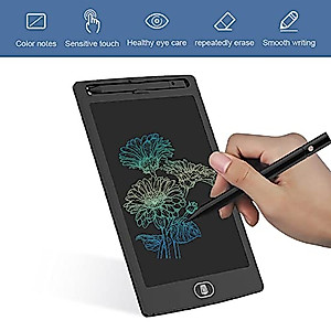 [2 Pack] 8.5 Inch Reusable Colorful LCD Writing Tablet Ewriter,TIQUS Notepad Board with Stylus - Black