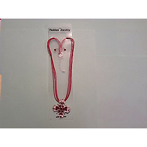 16" Choker with black cord & Cross Pendant with adjustable extension + Earring.