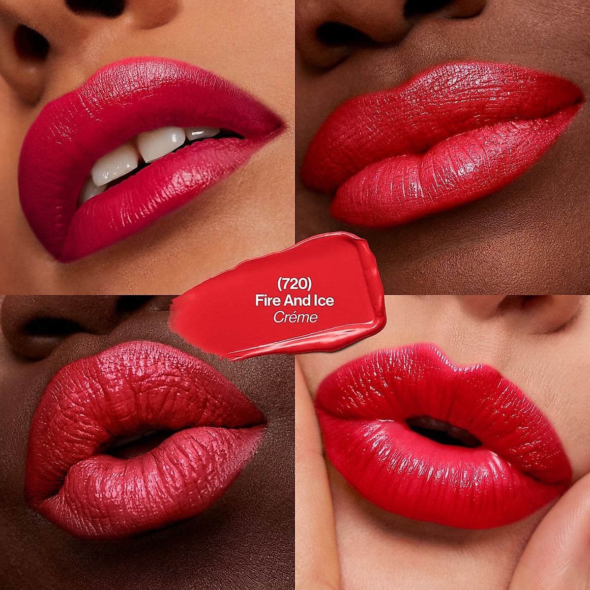 Lipstick by Revlon, Super Lustrous Lipstick, High Impact Lipcolor with Moisturizing Creamy Formula, Infused with Vitamin E and Avocado Oil, 720 Fire and Ice