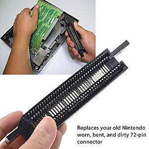 SUNJOYCO NES Cartridge Slot, 72 Pin Replacement Connector with 3.8mm Screwdriver for Nintendo Console NES 8 Bit System