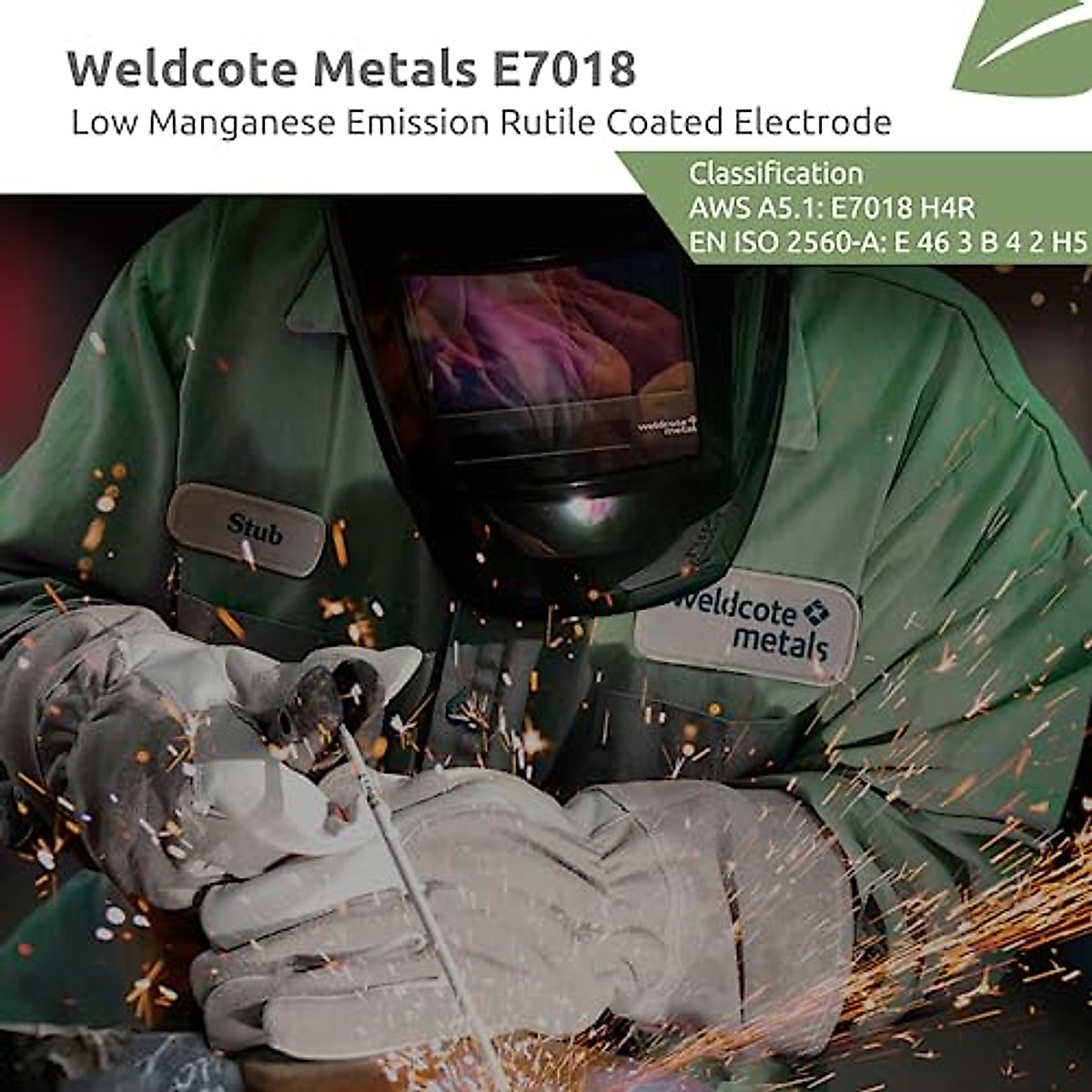 Weldcote Metals E 7018 Welding Rod 1/8 for Safer Welding, Low Manganese Emission Patented Stick Welding Rods (5 lbs) - Made in Israel