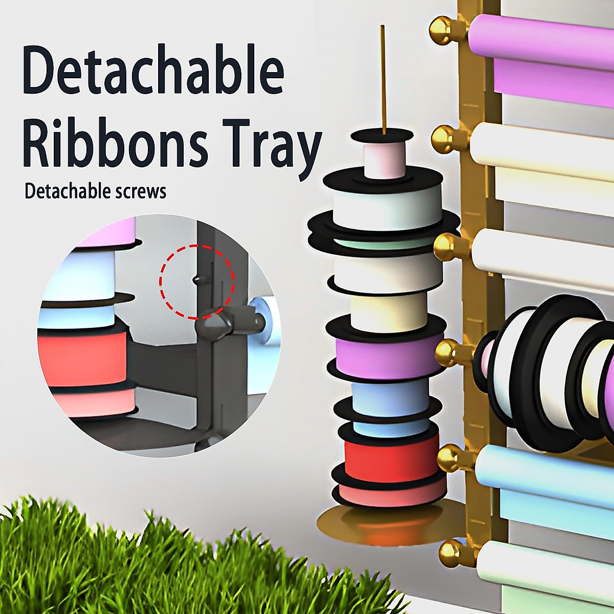 Wall Mounted Display Rack, Organizer for Wrapping Paper, Wallpaper and Wire Spool, 13-Layer Storage Shelf, with Detachable Tray and Crossbars (Color : Black, Size : 80x20x120cm)