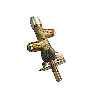 Meter Star CSA Certified Brass Safety Gas Valve for Fire Pit/Gas Grill, BBQ Grill Control Valve Assembly with 3/8" NPT(5/8UNF) Inlet and Outlet Corrugated or Flexible Hose