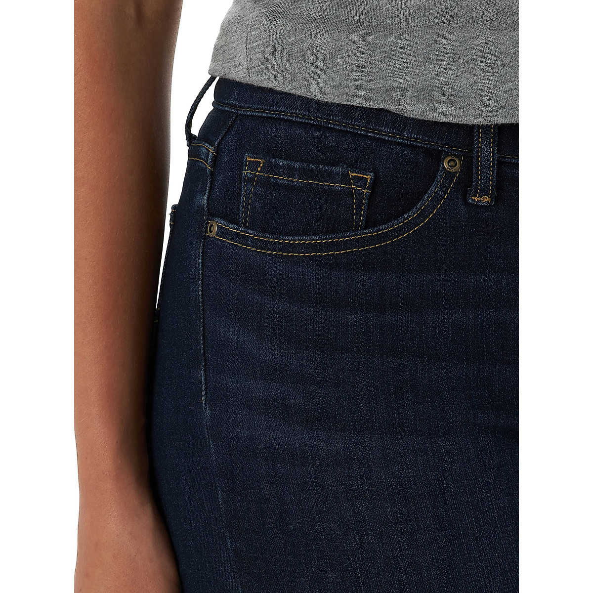 Lee Women's Ultra Lux Mid-Rise Slim Fit Skinny Jean, New Lawrence, 10 Short