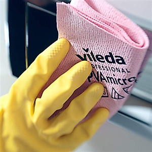 Vileda Professional | PVA Microfiber Cloth Red | All Purpose Cleaning Shammy | Synthetic Chamois Towel | Smooth & Absorbent Materials | 5 Pack