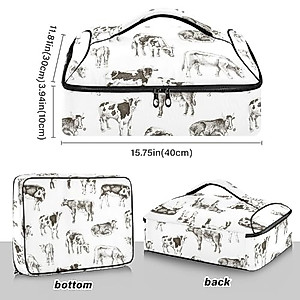 White Cow Paws Insulated Casserole Carrier for Hot or Cold Food Carrier Container Insulated Cooler Bag Thermal Food Warmer Delivery Bag for Parties Buffet Potluck Picnic Cookouts