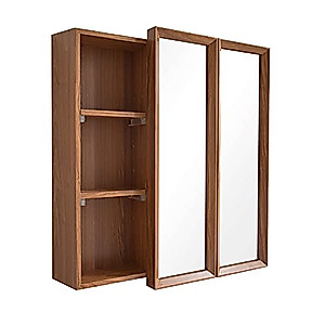 WallBeyond #-Door Wall-Mounted Wooden Medicine Cabinet with Mirror for Bathroom Walls || Color: White Oak|| Material: MDF (2-Door)