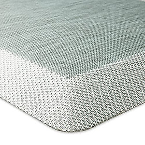 Martha Stewart Mira Modern Heathered Solid Anti-Fatigue Air-Infused Kitchen Mat, Mint Green, 19.6"x32"