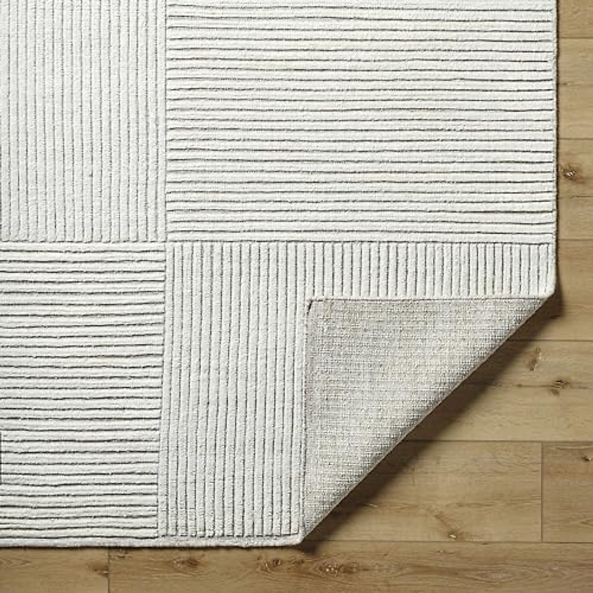 Hauteloom Aliza Wool Living Room, Bedroom Area Rug - Contemporary - Beige, LightGray, Taupe - 8' x 10'