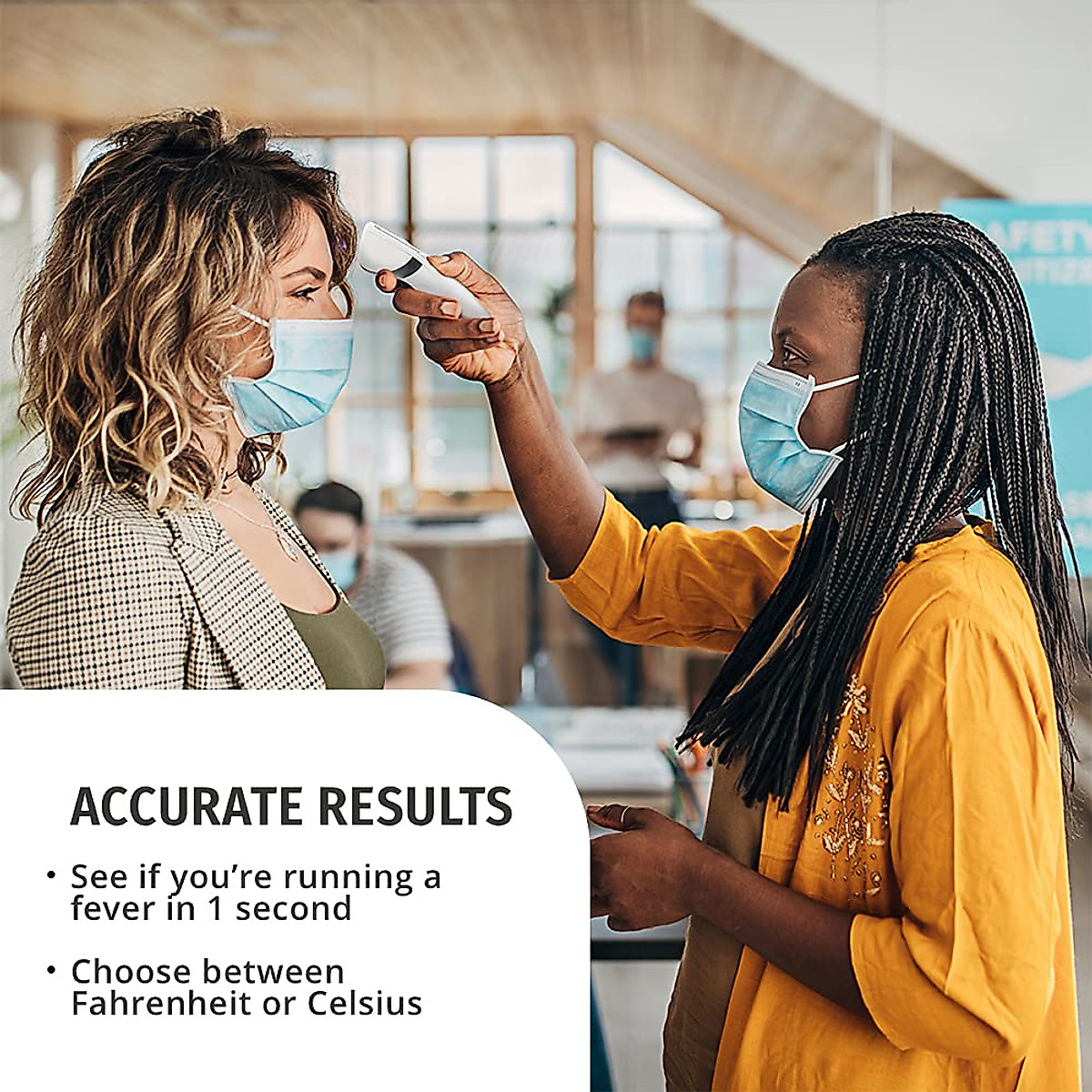 HoMedics No-Touch Infrared Thermometer, Reliable and Accurate Body Temperature Readings, Ultra-Fast Results, Digital Display for Fahrenheit or Celsius, Quiet Nighttime Mode and High-Fever Alarm