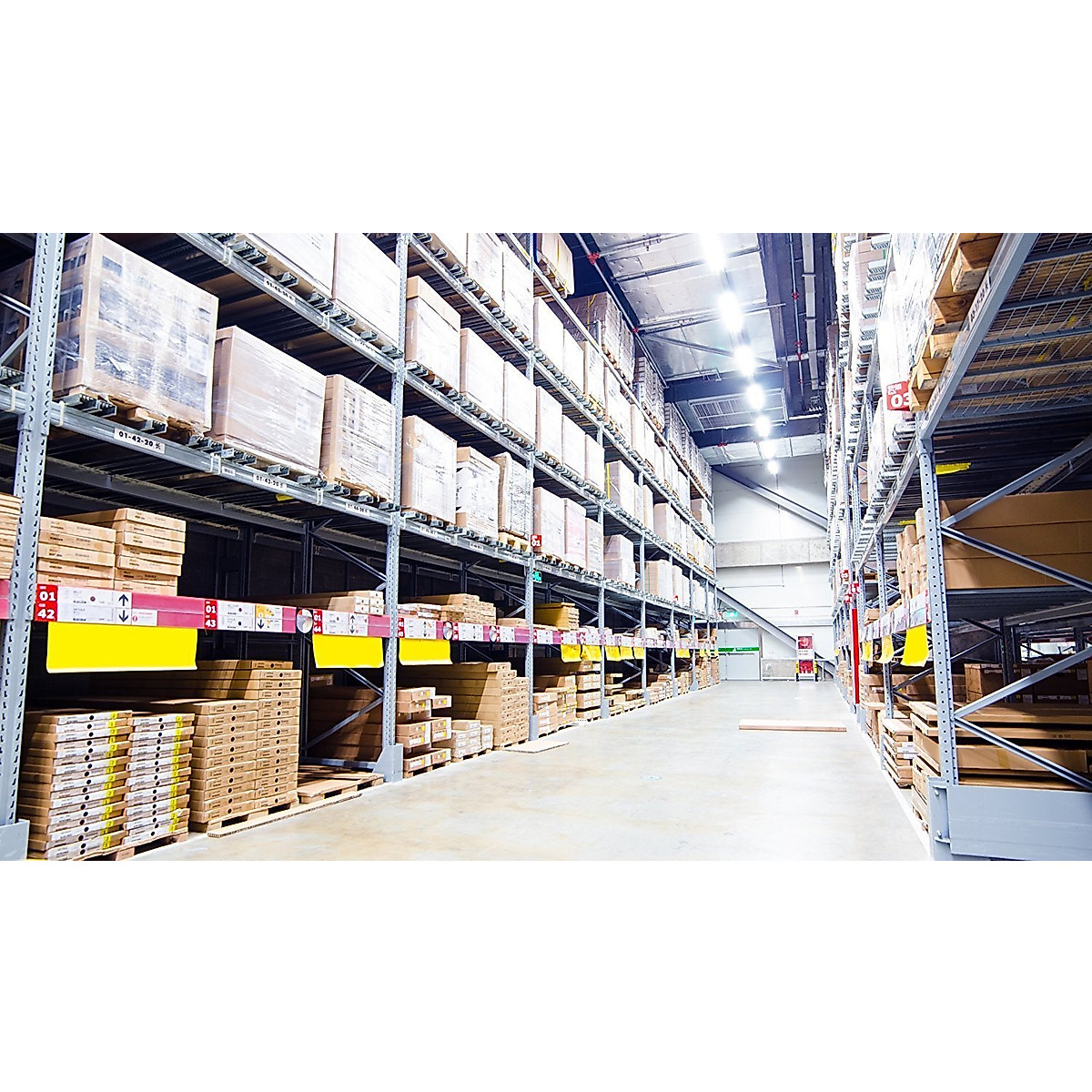 Four-Bros Lighting HB4-T8/LED/18W/850 4 Lamp LED High Bay Warehouse Shop Light Fixture T8 Single Ended Bulbs Included-11,440 Lumens