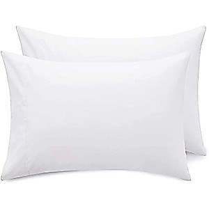 Pillow Protectors Cases Covers King Pillowcases 20'' x 40'' White Pillow Cover Egyptian Cotton Pillow Cases 1000 Series Pillowcases King Size Set of 2