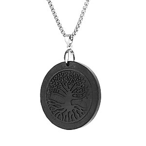 SZFMSWE Shungite Necklace Tree of Life Shungite Stone Pendant