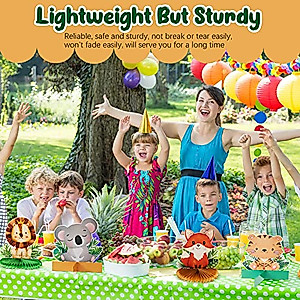 10 Pcs Baby Jungle Animals Honeycomb Centerpieces Safari Baby Shower Decoration Sage Green Themed Party Supplies for Boys Kids Baby Shower Nursery Wild Forest Theme Birthday Party Decor