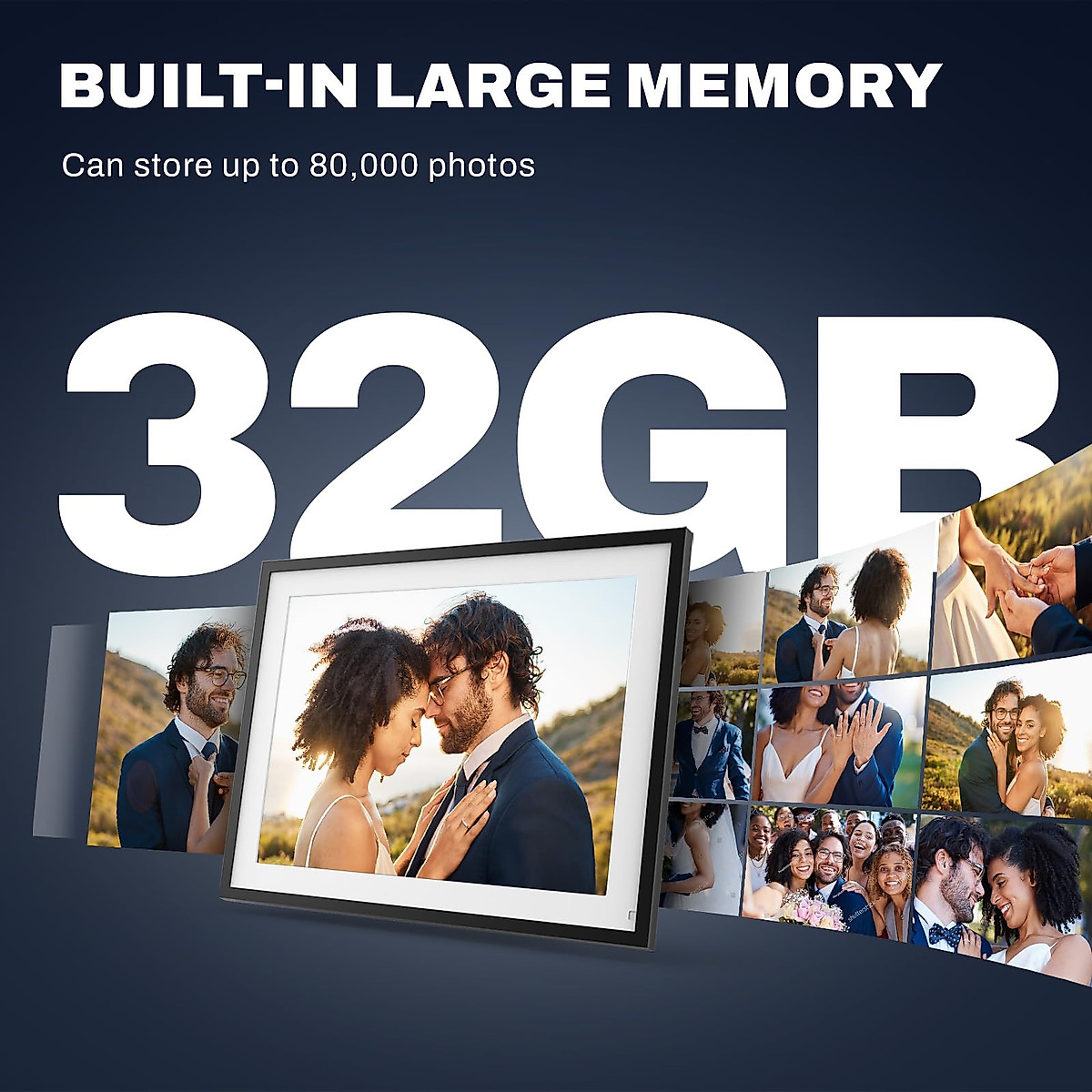 Arktronic 16.7 Inch Extra Large Digital Picture Frame WiFi 32GB, Electronic Photo Frame HD Touch Screen, Motion Sensor, Instantly Share Photos/Videos via App & Email, for Mom