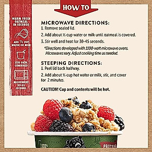 Kodiak Cakes Instant Protein Maple & Brown Sugar Oatmeal in a Cup, 2.12oz (Pack of 12)