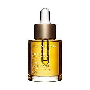 Clarins Lotus Face Treatment Oil | Hydrates, Tones and Balances Skin| Minimizes Fine Lines | Skin Is Immediately Velvety* | 100% Natural Plant Extracts | Oily To Combination Skin Types | 1 Fluid Ounce