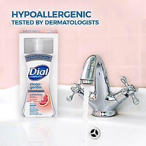 Dial Complete Clean + Gentle Antibacterial Foaming Hand Wash, Grapefruit, 7.5 Fl Oz, 8 Count Case
